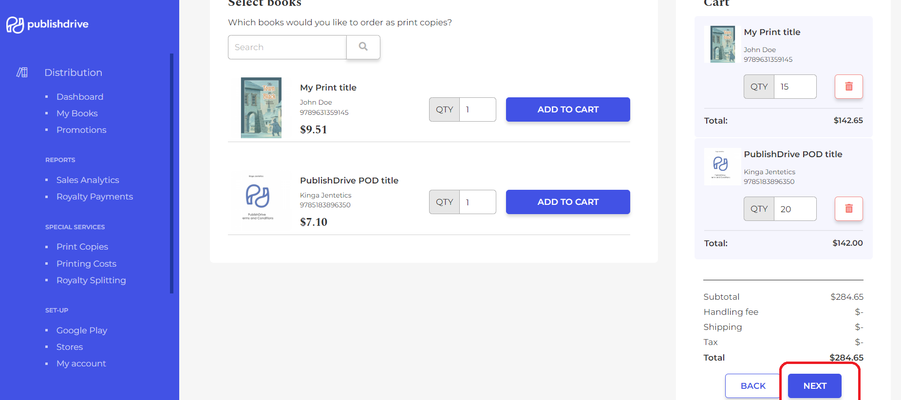 Print copy order (beta)